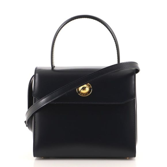 Celine | Bags | Celine Vintage Round Lock Convertible Top Handle Bag ...